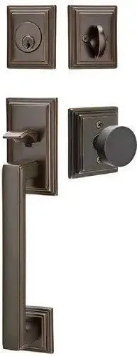 Emtek Hamden Tubular Entrance Handleset With Round Knob